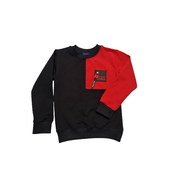 Bluza copii, maneca lunga, neagra si rosie - eMAG.ro