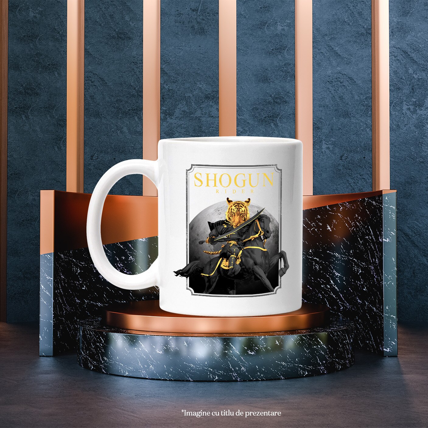 Cana Cu Mesaj In Engleza Shogun Rider, Calaret, Tigru, Sabie, Armura ...