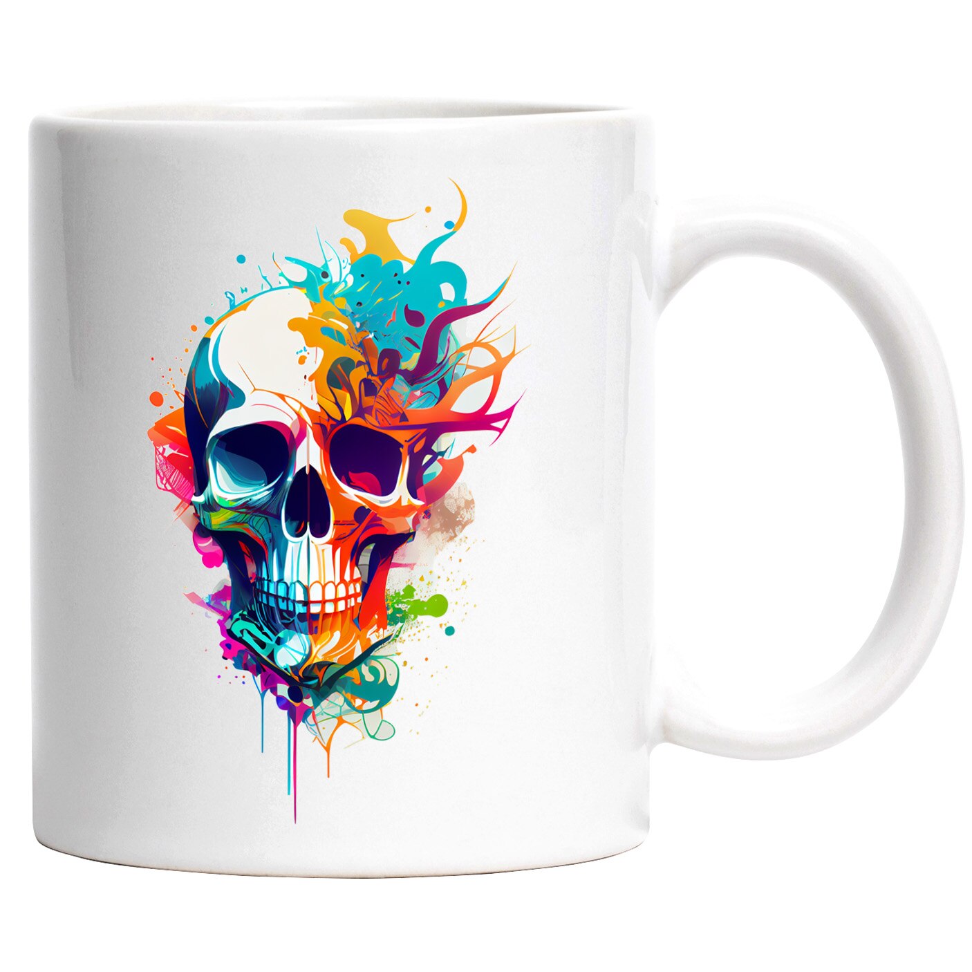 Cana Cu Craniu, Schelet, Fum Colorat, Abstract, Multicolor 330 ml ...