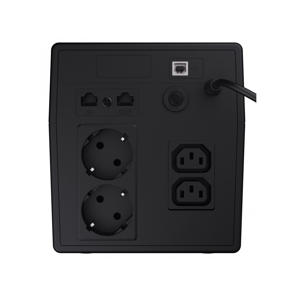 UPS 1000VA/700W, LCD дисплей, чист синус, UPS08 PowerProof Greencell ...