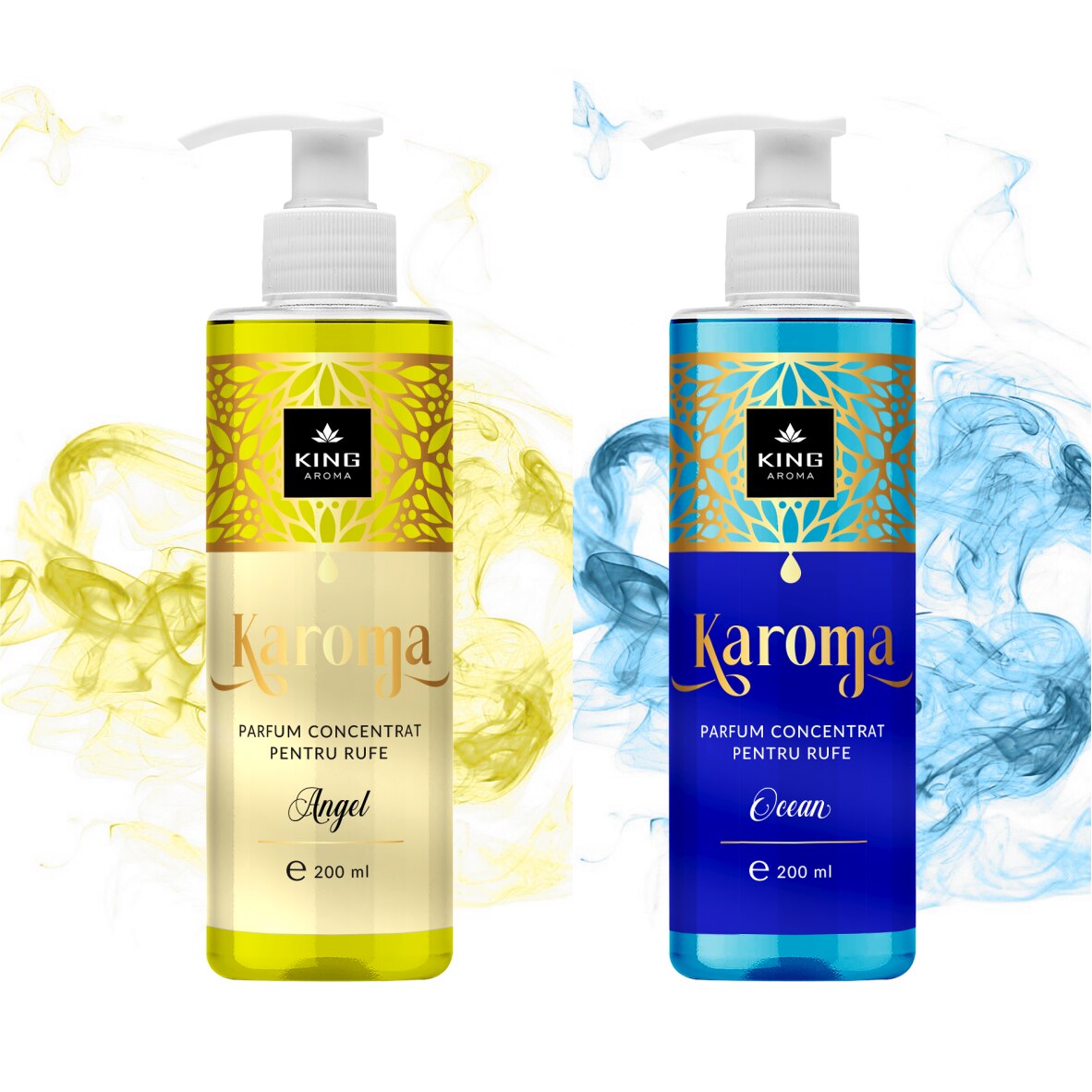 Set 2 Parfumuri concentrate pentru rufe, KAROMA - Angel, Ocean 2 x 200 ...