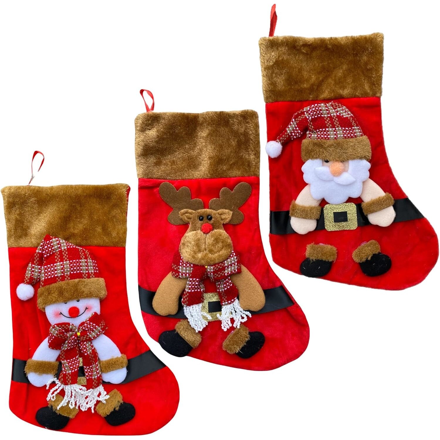 Set 3 Sosete De Craciun Mijoma Om De Zapada Ren Si Mos Craciun