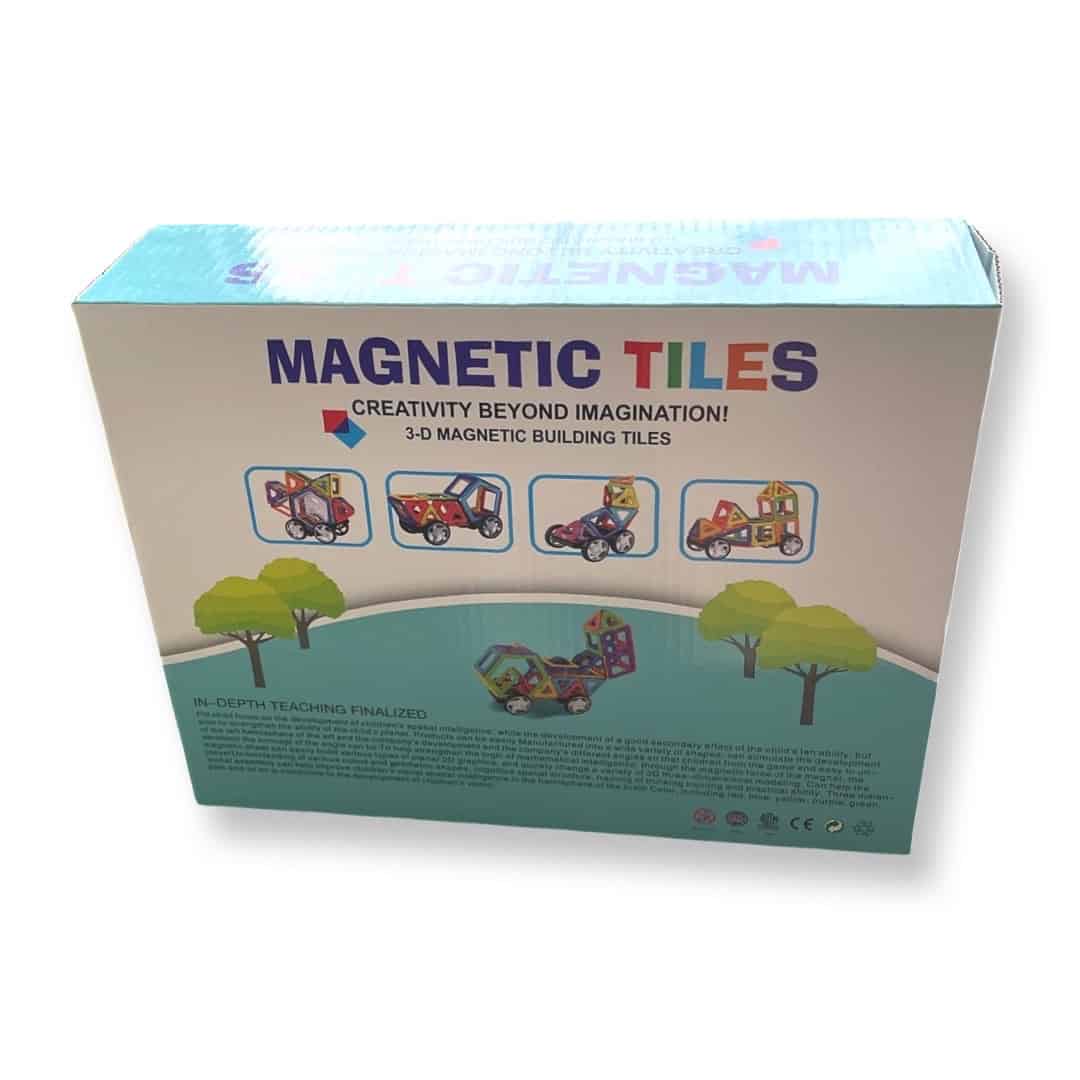 Constructor magnetic pentru copii, Plastic, 72 de piese, Multicolor ...