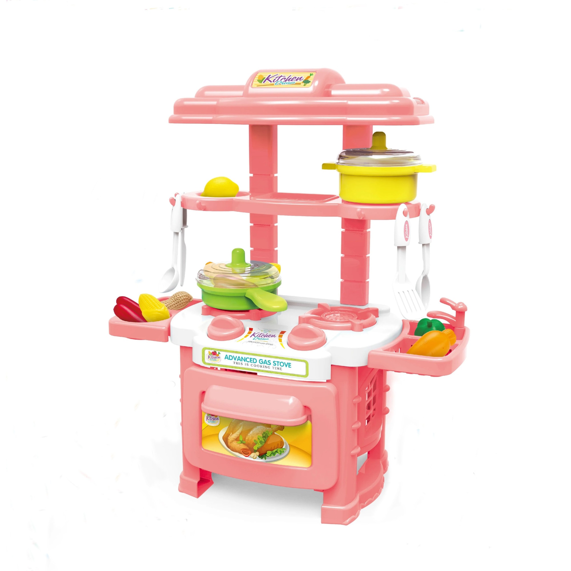 Bucatarie copii cu accesorii Dream Kitchen roz - eMAG.ro