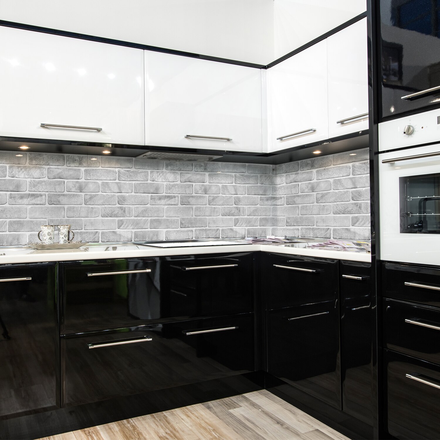 Panou decorativ Gray Brick, PVC, 97,7x49,3 cm - eMAG.ro