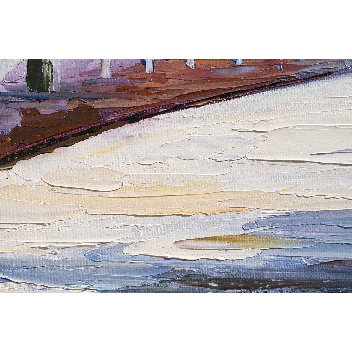 Tablou pictat manual living, dormitor, Plimbare relaxanta, aer curat ...