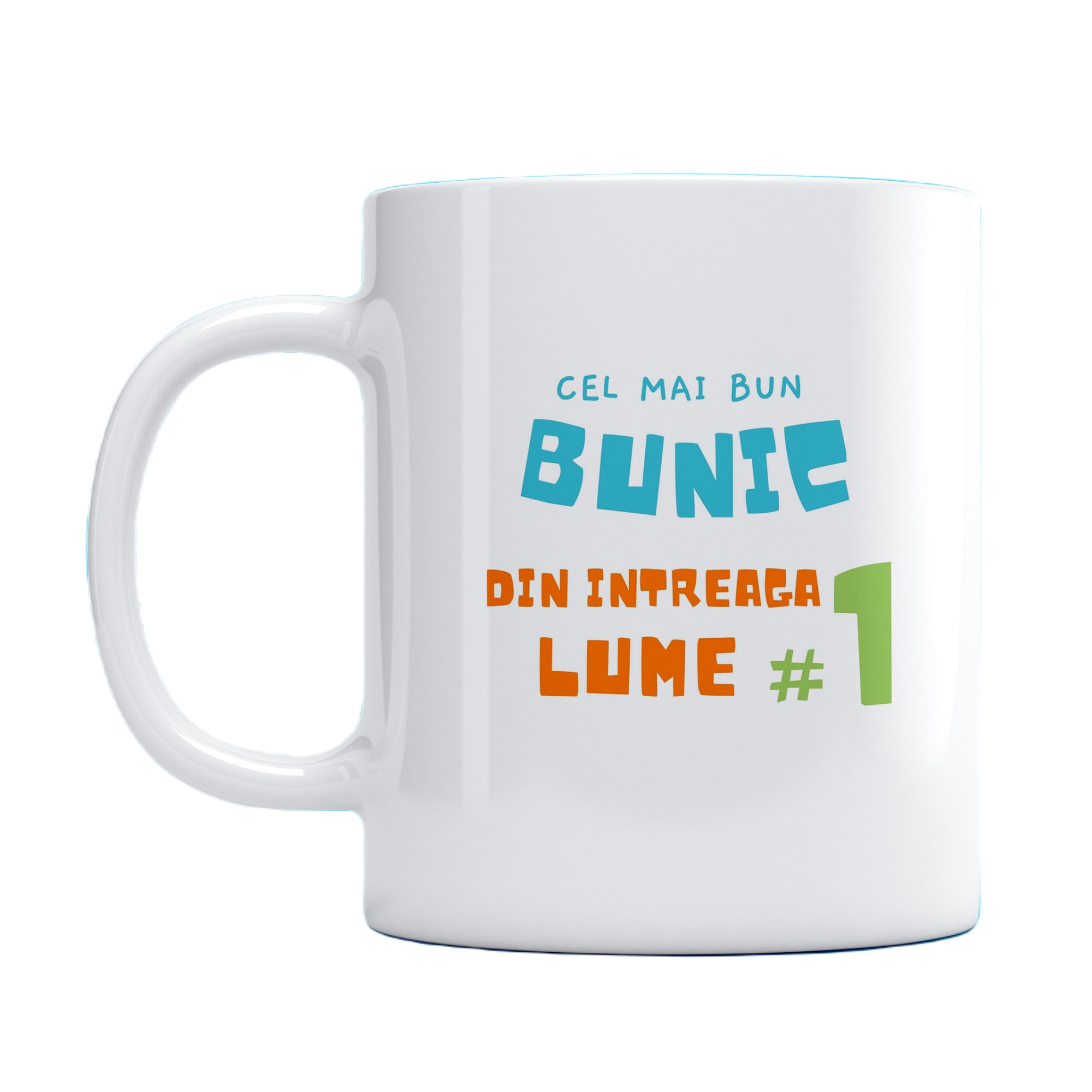 Cana personalizata ceramica alba, " Cel mai bun bunic" V1, Antulu®, 330 ...