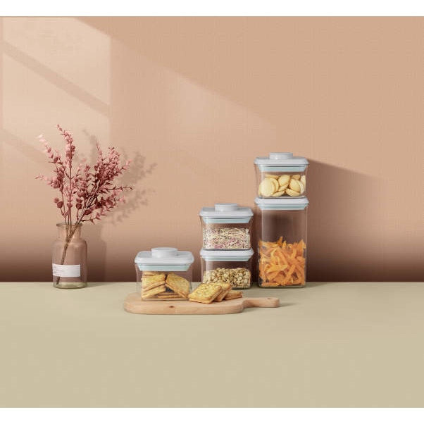 Set 12 recipiente dreptunghiulare din plastic pentru depozitarea ...