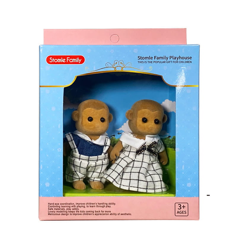 Figurina familiei Stomle. Maimuta, 8 cm, 2 bucati - eMAG.ro