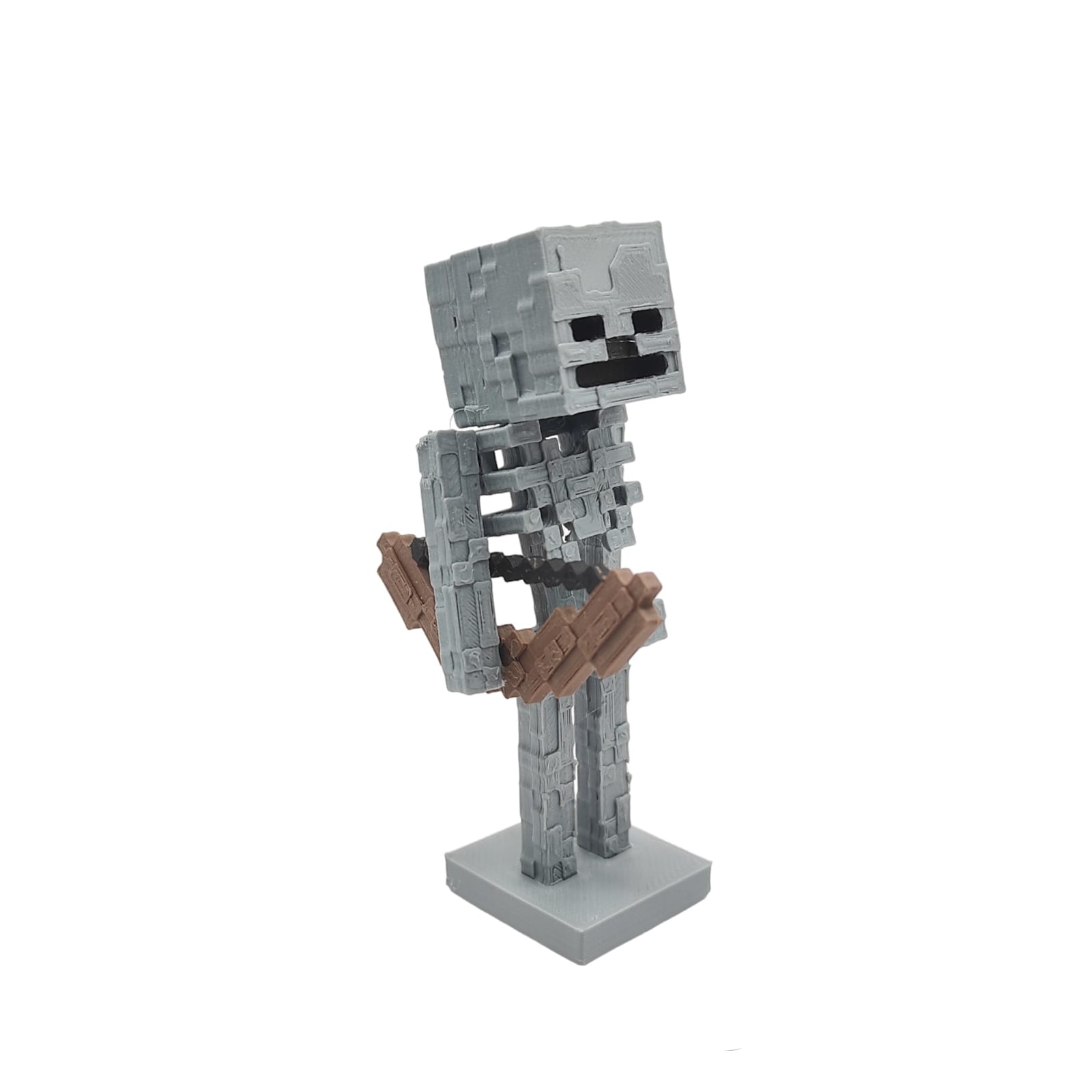 Figurina Gaming Schelet Minecraft, Stand Inclus, Gri - eMAG.ro