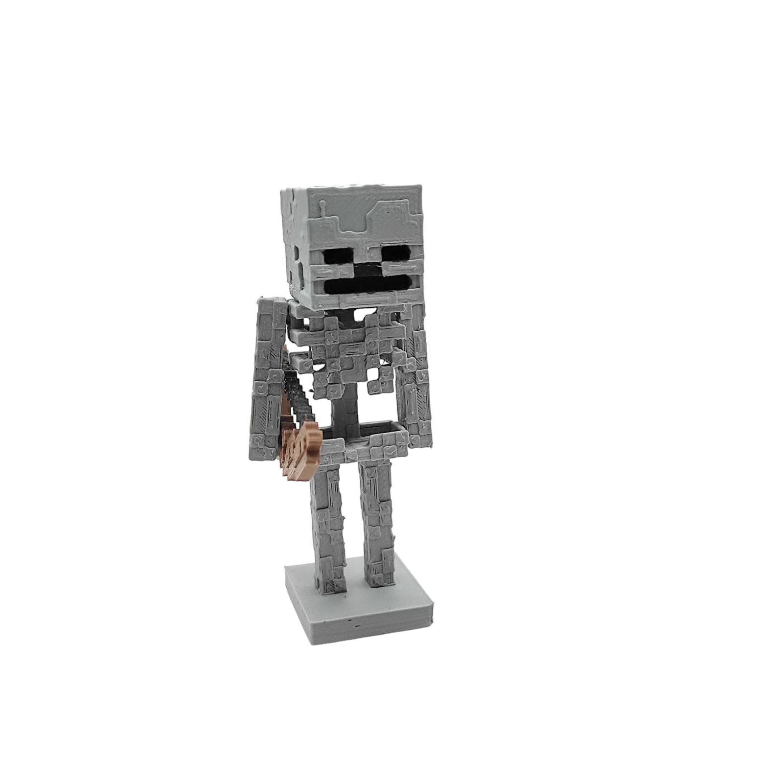Figurina Gaming Schelet Minecraft, Stand Inclus, Gri - eMAG.ro