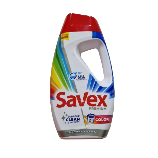 Течен перилен препарат Savex Premium Color 945 мл 21 пранета - eMAG.bg