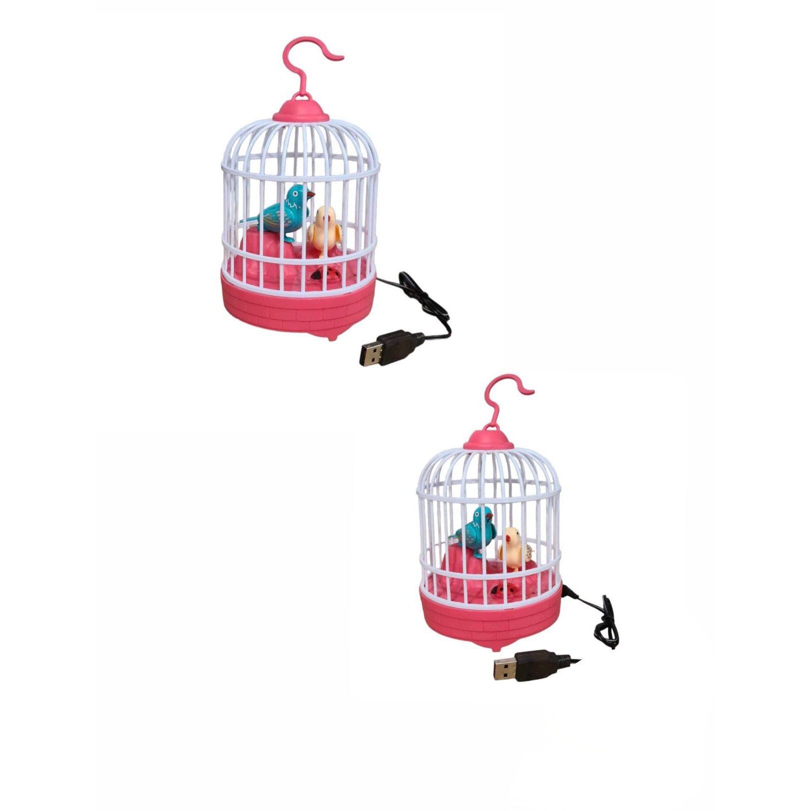 Colivie cu 2 papagali care repeta cuvinte - eMAG.ro