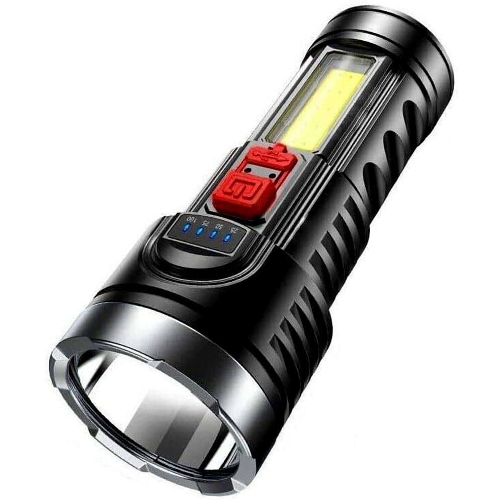 Lanterna cu Incarcare USB, Lumina Puternica, LED Lateral, durata de ...