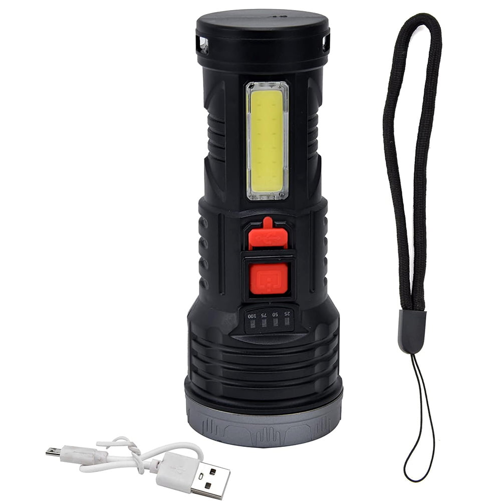 Lanterna cu Incarcare USB, Lumina Puternica, LED Lateral, durata de ...