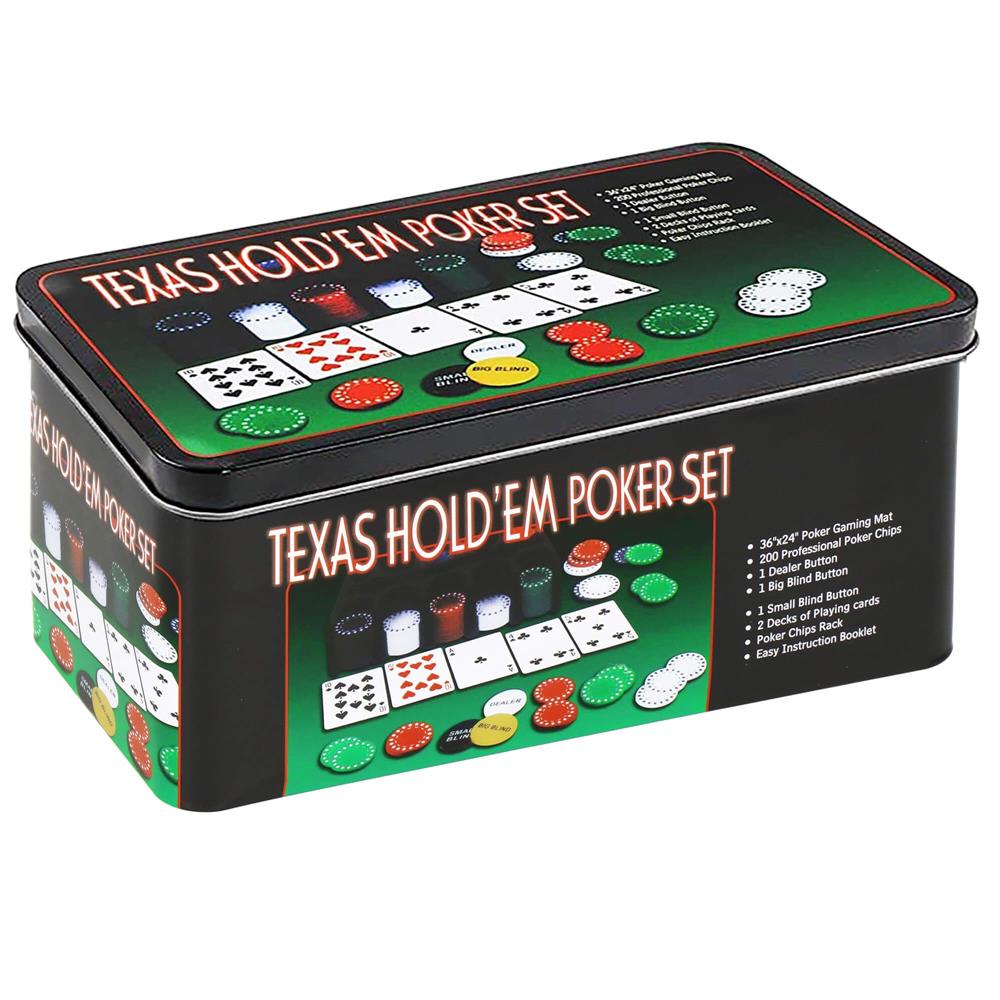 Set de Poker Complex cu 200 de jetoane, covoras verde, 2 seturi de ...