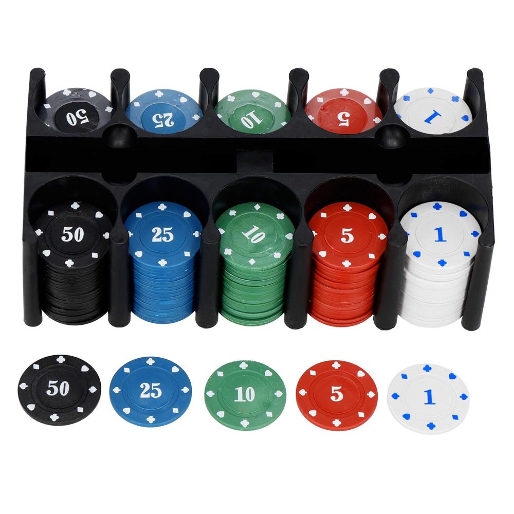Set de Poker Complex cu 200 de jetoane, covoras verde, 2 seturi de ...