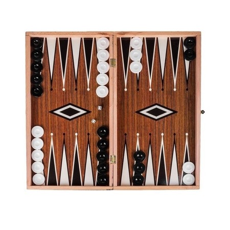 Joc de Table din lemn Shopiens® cu piese si zaruri, 29 x 15 cm - eMAG.ro