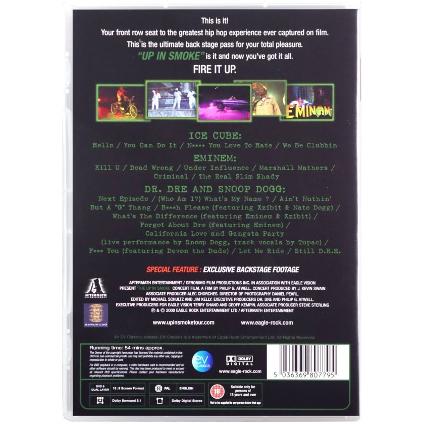 Ice Cube / Eminem / Dr Dre / Snoop Dogg: The Up In Smoke Tour [DVD ...