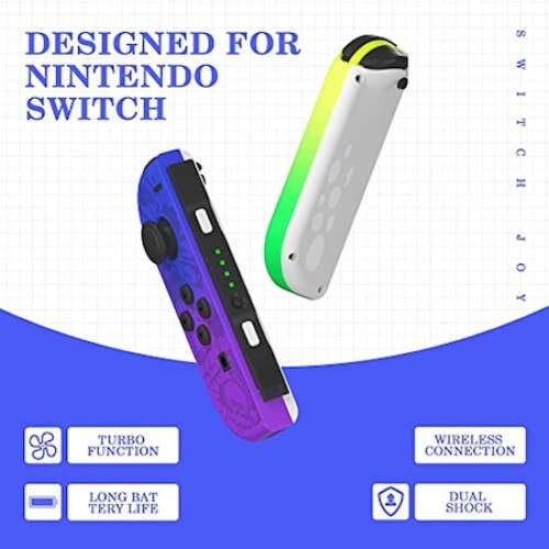 Set 2 controlere, Compatibile cu Nintendo Switch, Multicolor - eMAG.ro