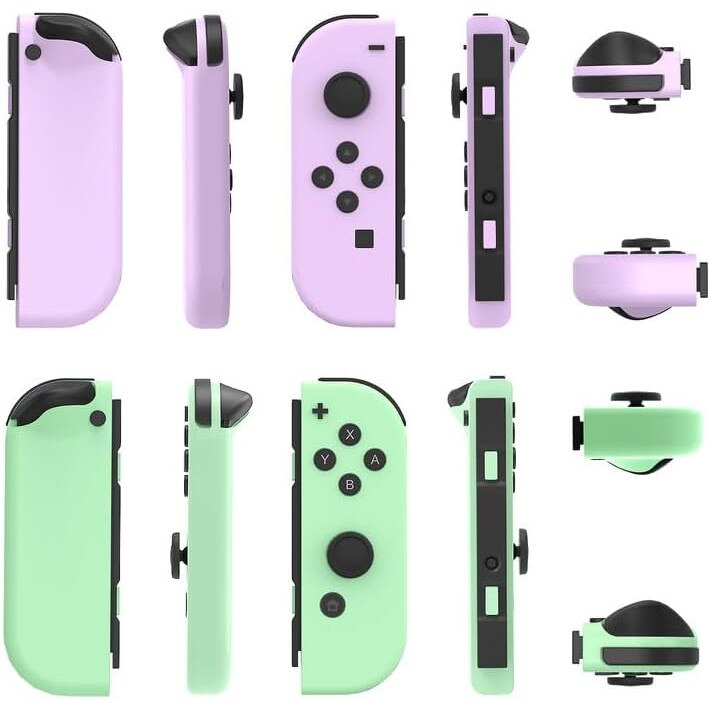 Set 2 controlere, Compatibile cu Nintendo Switch, Verde/Violet - eMAG.ro