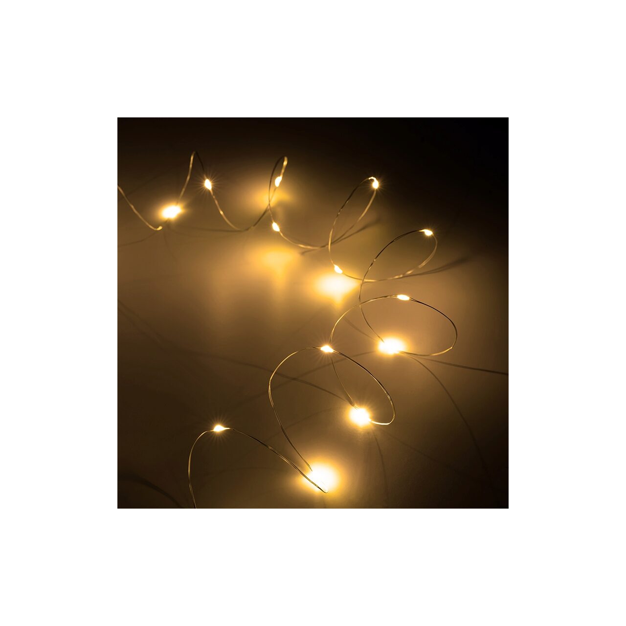 Instalatie luminoasa 50 mini led-uri, Alb cald, lungime 5.2 m, IP20, 3 ...