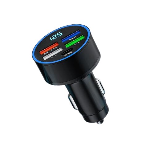 Incarcator auto 12V, 5xUSB, 150W, Fast Charging, PD QC3.0, 3.1, type C ...