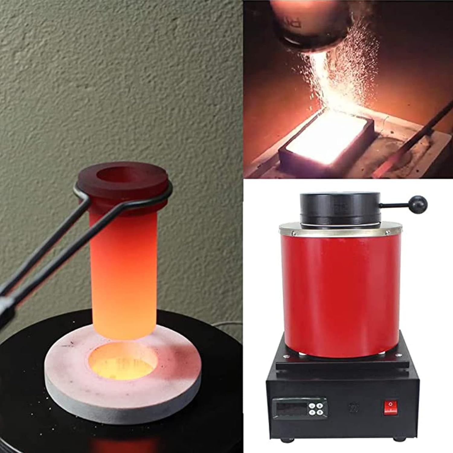 Cuptor de topire, capacitate 3 kg, 1750 W, aluminiu, afisaj digital ...