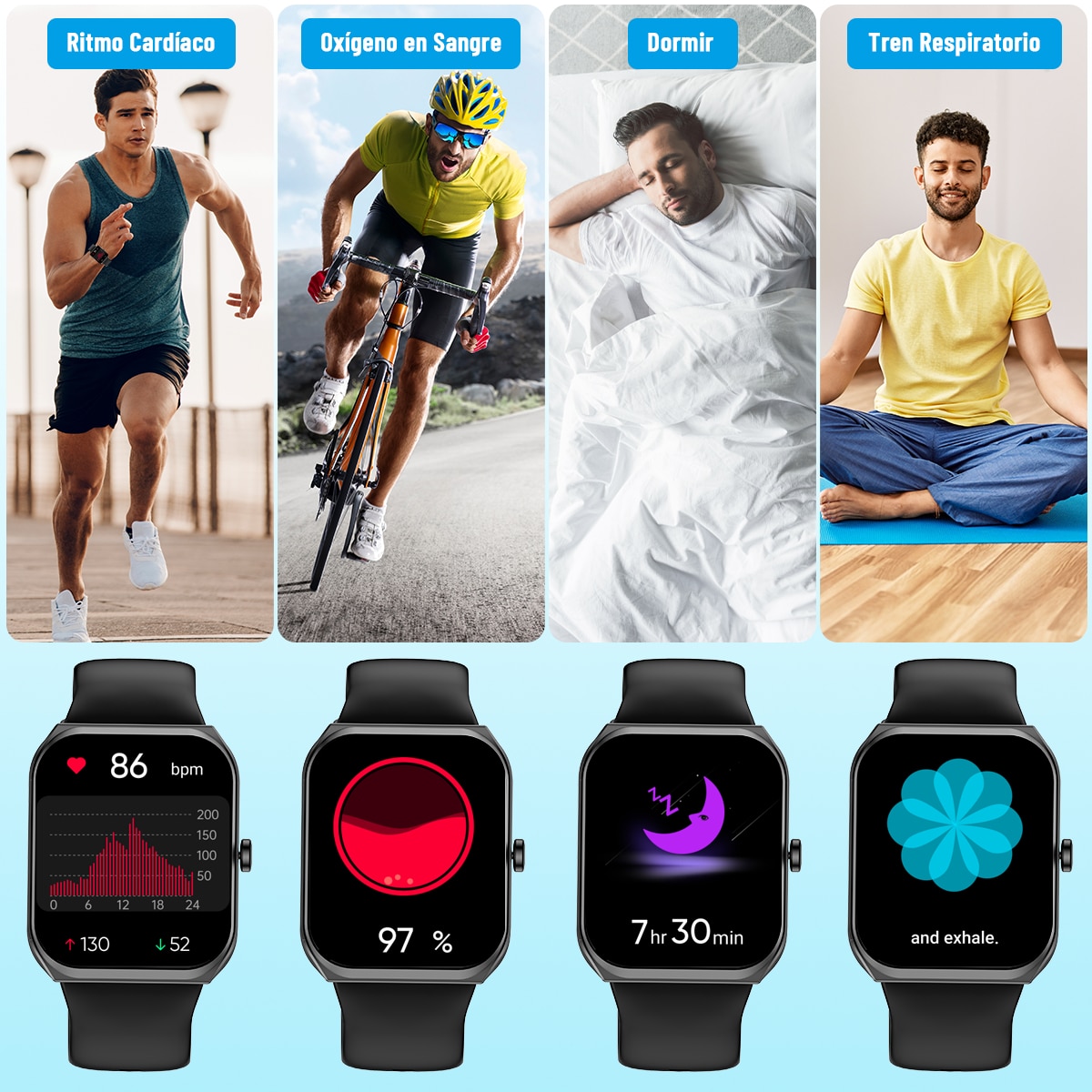Smartwatch часовник Kenoeestar, Bluetooth разговори, фитнес, спорт ...