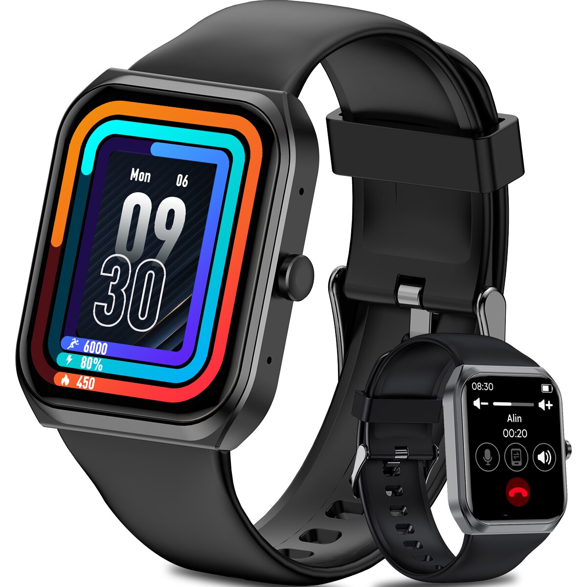 Smartwatch часовник Kenoeestar, Bluetooth разговори, фитнес, спорт ...