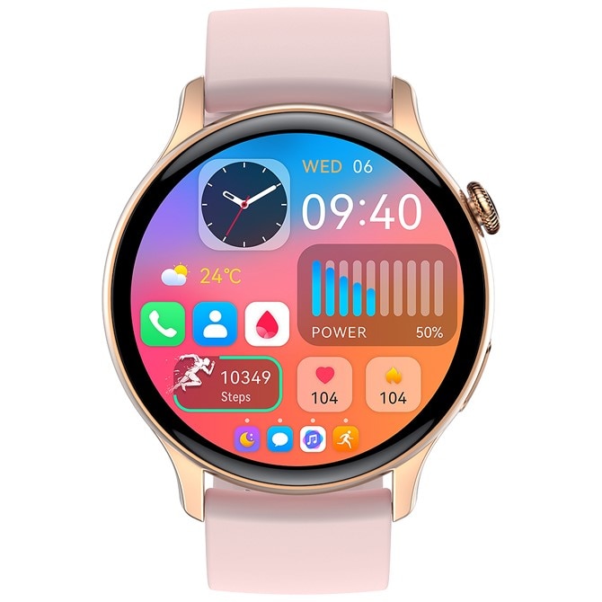 Ceas SmartWatch SOLTOY™ Honey, Ecran AMOLED HD 1.43", Notificari Retele ...