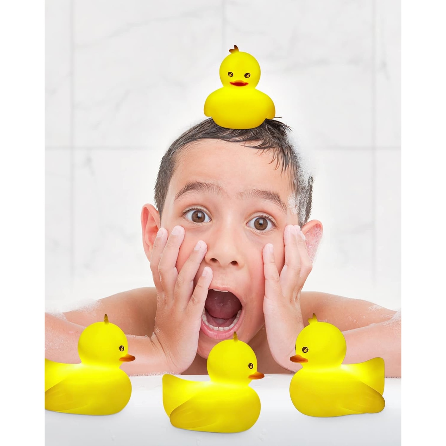 Set 4 Ratuste de Baie cu lumini - eMAG.ro