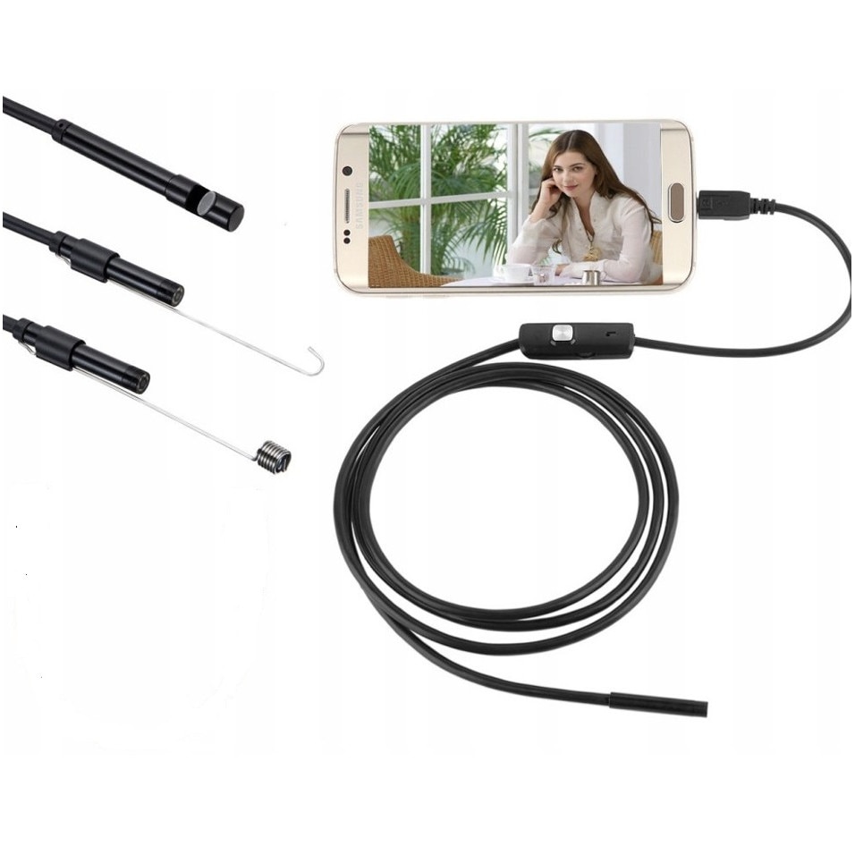 Camera inspectie de tip endoscop, 10 M, leduri pentru vizibilitate mai ...