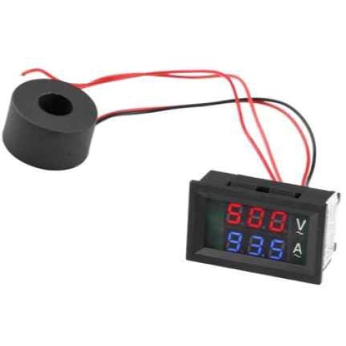 Ampermetru si voltmetru, Benetech, AC 100A, 48 x 29 x 22 mm, Negru ...