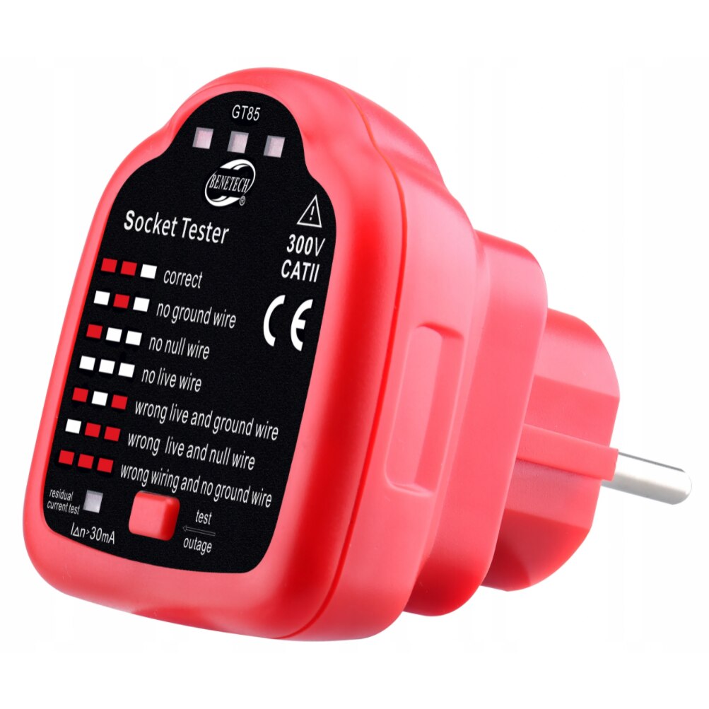 Tester prize electrice GT85, Wintact, Rosu/Negru - eMAG.ro