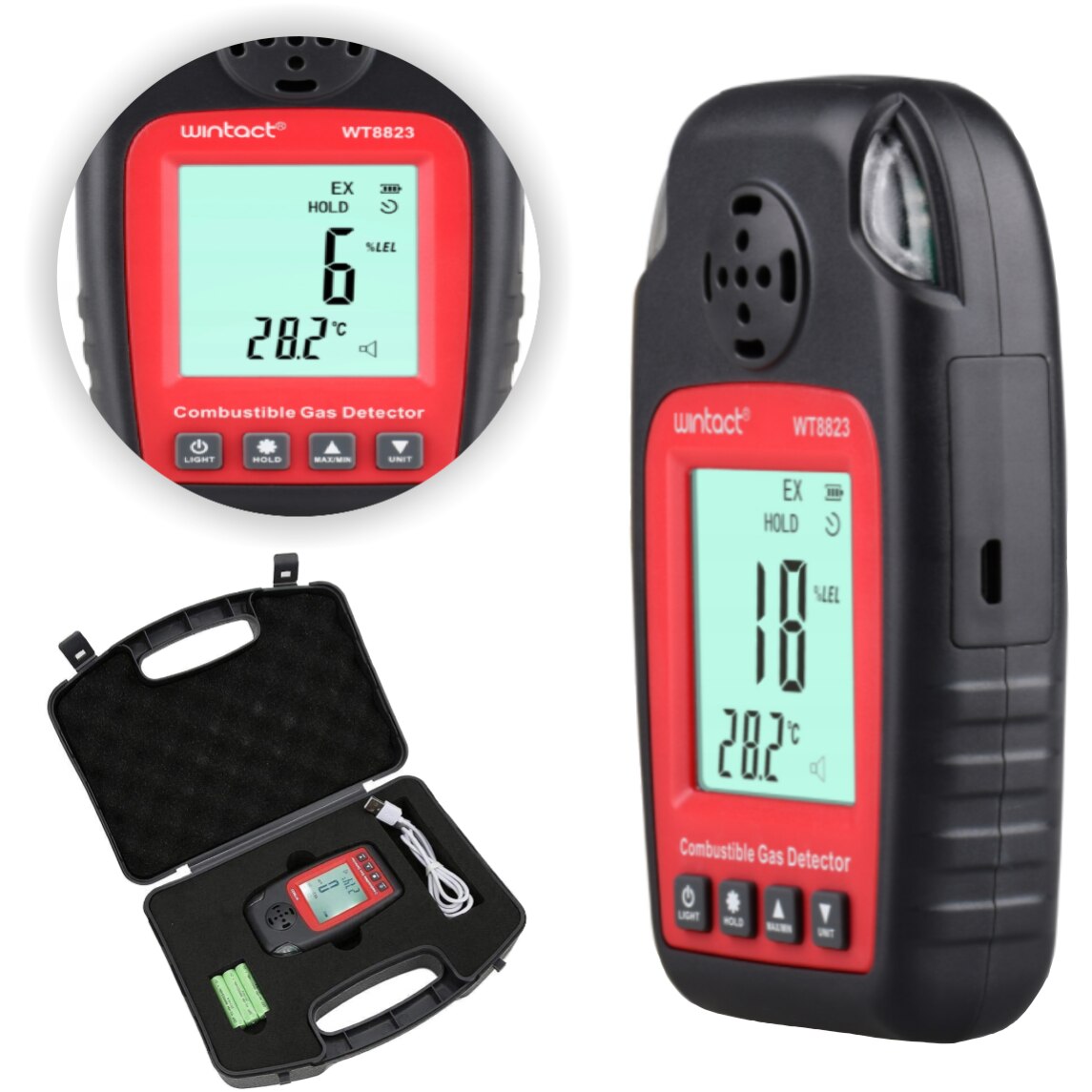 Contor de concentratie de gaz inflamabil, Benetech, Multicolor - eMAG.ro