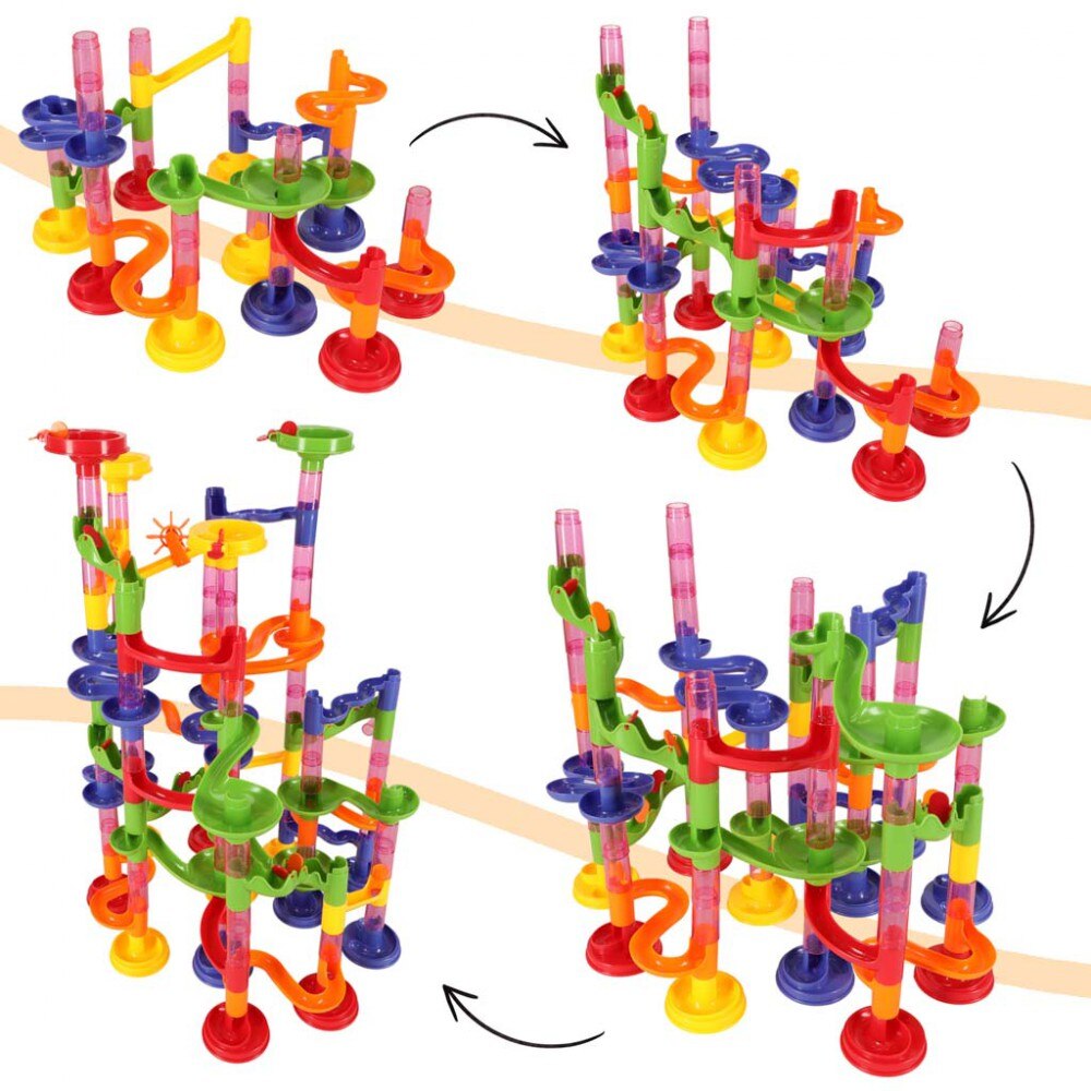 Joc marble run circuit cu bile pista cu 219 piese pentru copii - eMAG.ro