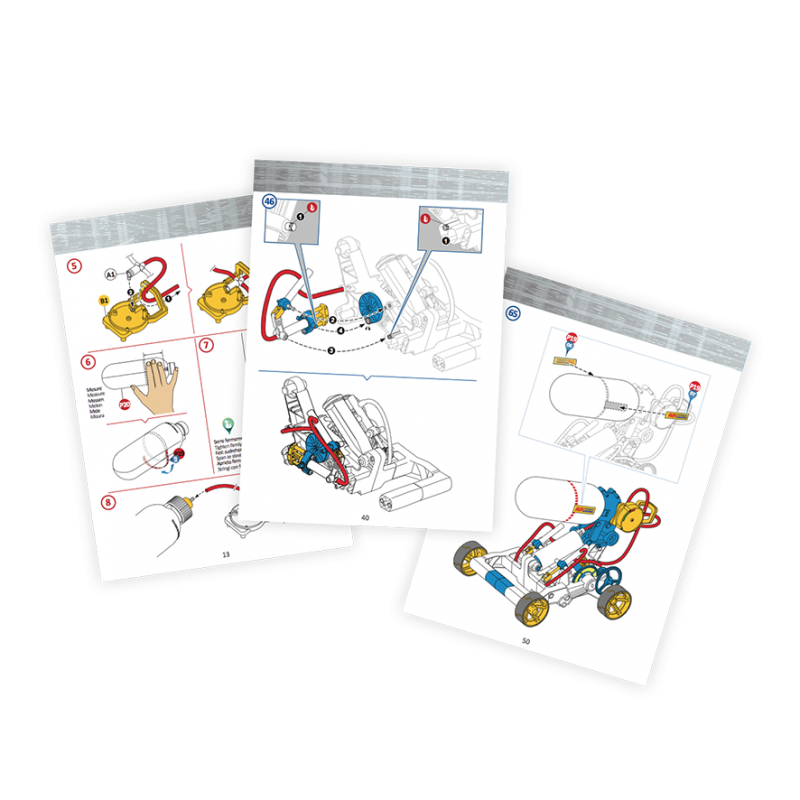 Set STEM Constructie Masinuta propulsata cu Aer Comprimat, Buki France ...