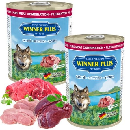 Hrana umeda pentru caini, Winner Plus, Super Premium, Pure Meat Combination 400g - eMAG.ro