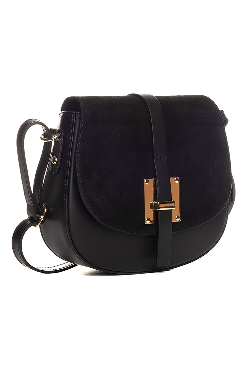 Lia Biassoni, Geanta de piele cu bareta de umar si buzunar cu fermoar ...