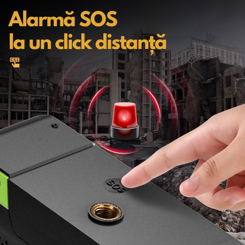 Radio portabil multifunctional, Bluetooth, Lanterna SOS, AM/FM, Afisaj ...