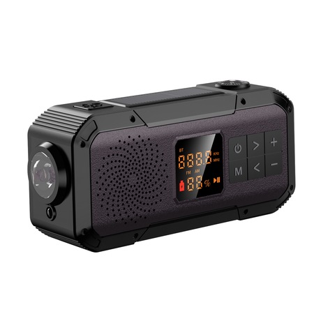 Radio portabil multifunctional, Bluetooth, Lanterna SOS, AM/FM, Afisaj ...