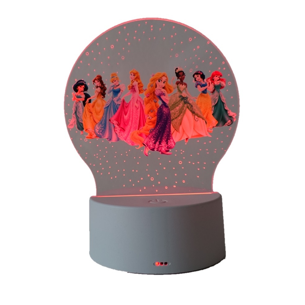 LED нощна лампа, Disney Princess 7 цвята, USB захранване или 3 АА ...