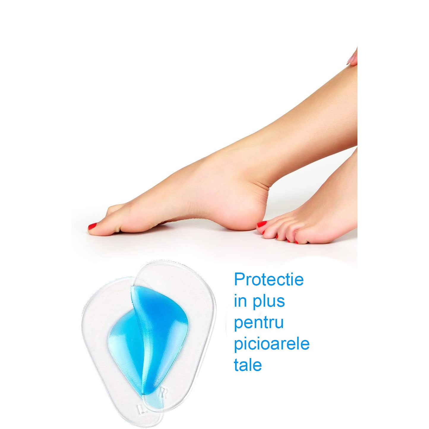 Set 2 bucati talonete din silicon BlueSoft Doty.ro®, anti platfus ...