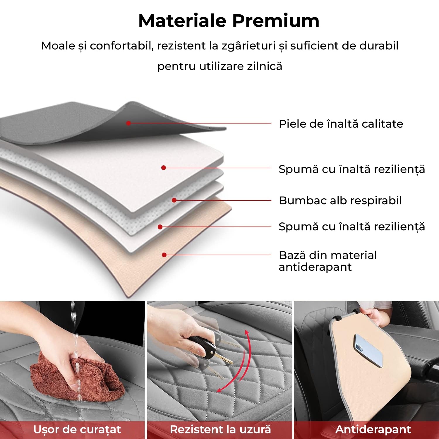 Set 2 Huse Scaune Auto Elindor® Universale, Husa pentru Protectie Sezut ...