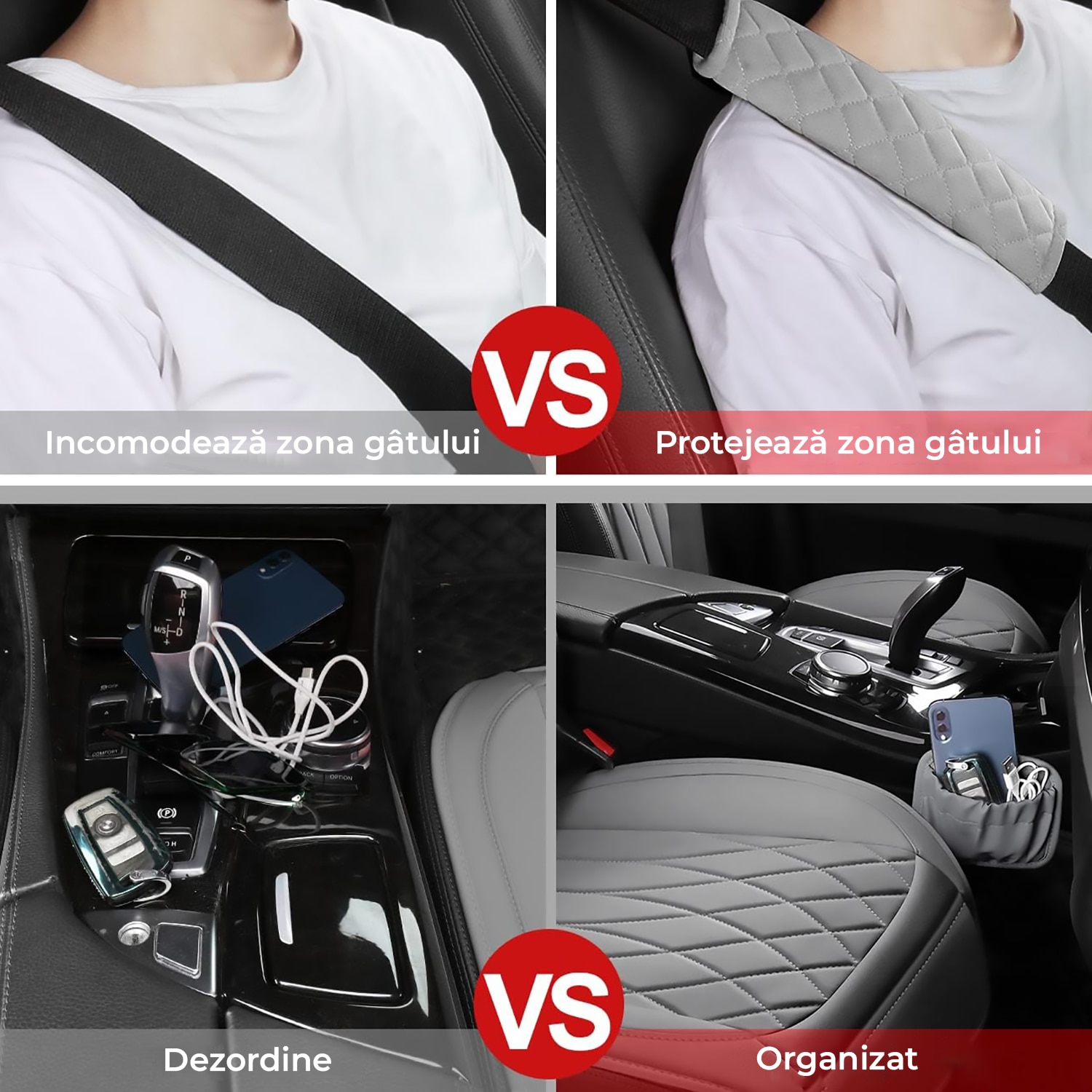Set 2 Huse Scaune Auto Elindor® Universale, Husa pentru Protectie Sezut ...