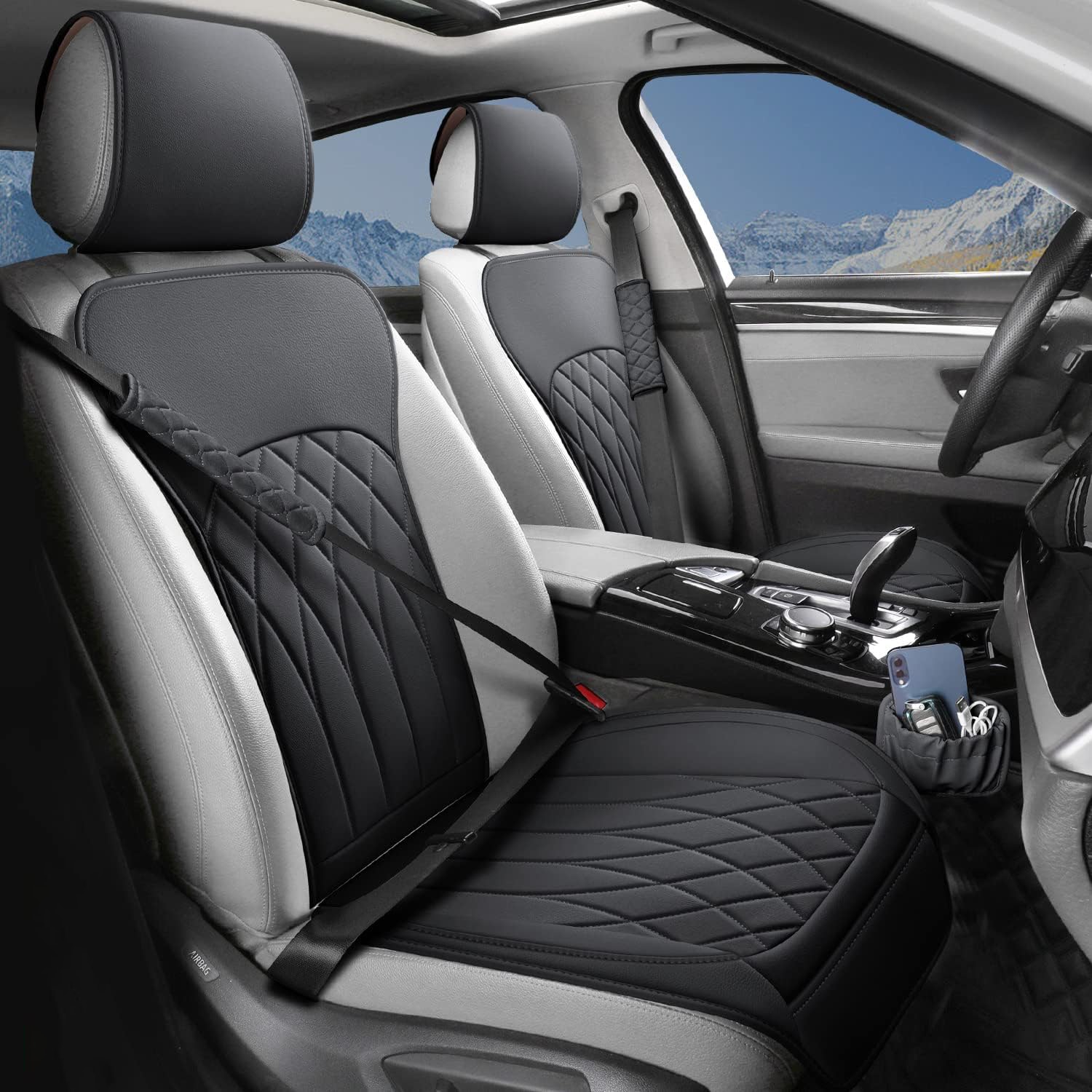 Set 2 Huse Scaune Auto Elindor® Universale, Husa pentru Protectie Sezut ...