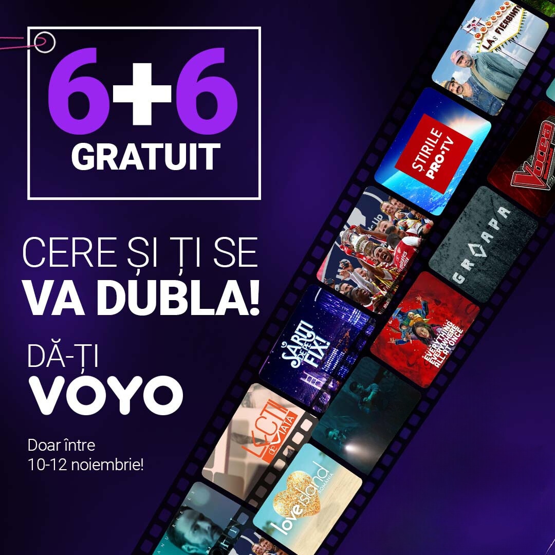 Abonament 12 luni in aplicatia VOYO, voucher valabil pana la data de 31 ...