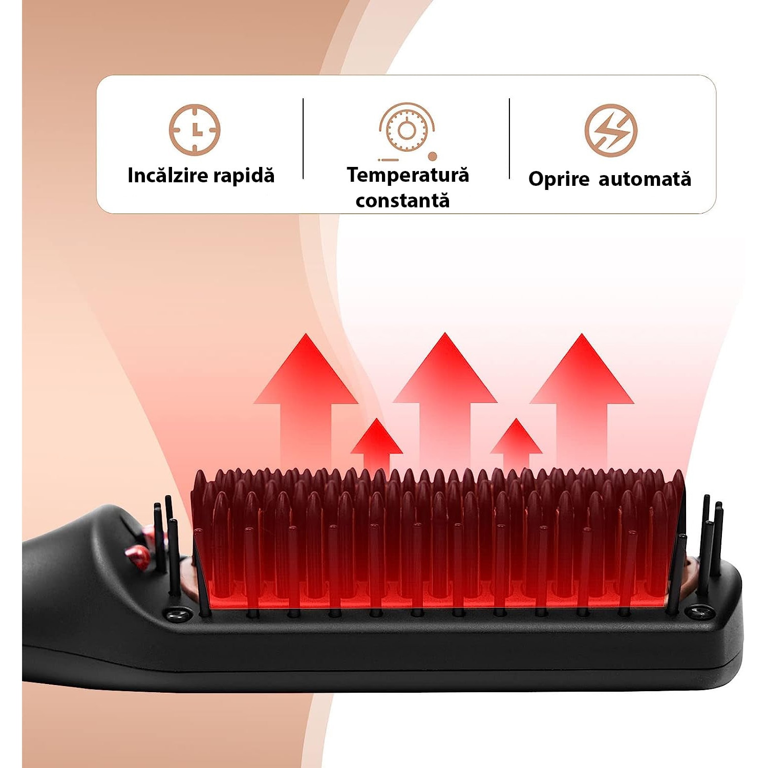 Perie electrica de Indreptat Parul Profesionala, Ceramica, 6 Trepde de ...