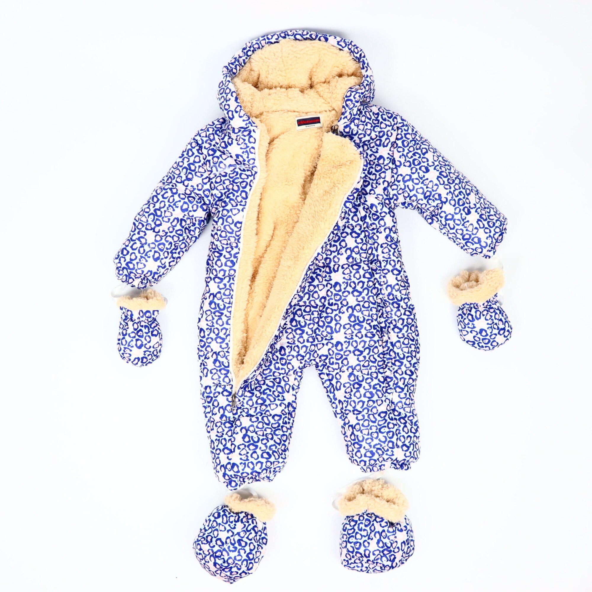 Combinezon MyKidsMag Leopard, Poliester, Albastru - 12-18 luni - eMAG.ro